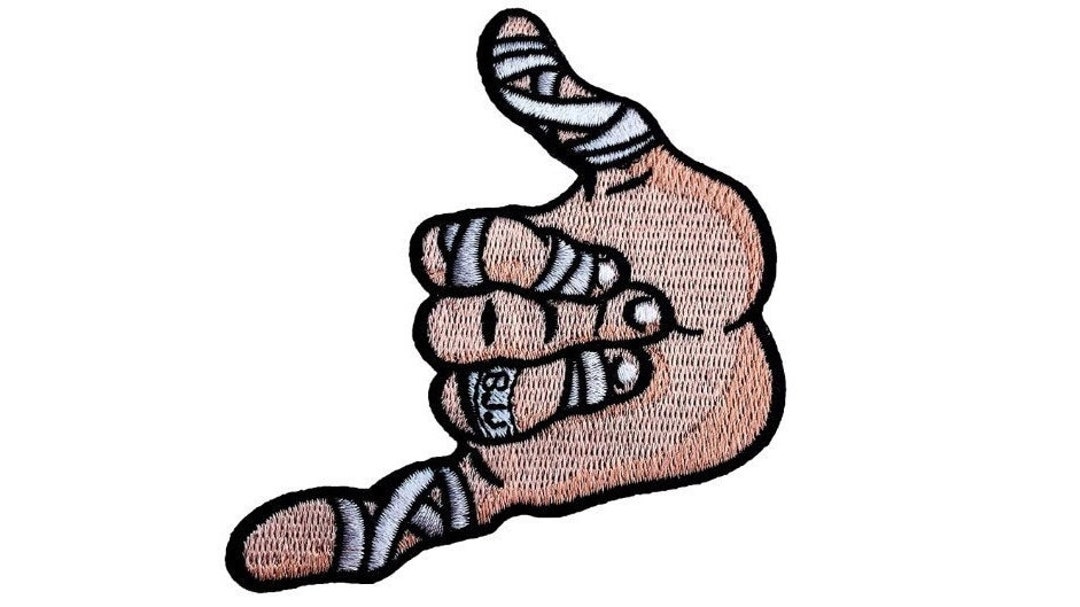 Brazilian Jiu Jitsu Patch (3.5 Inch) Shaka Hand Iron-on or Hook + Loop ...