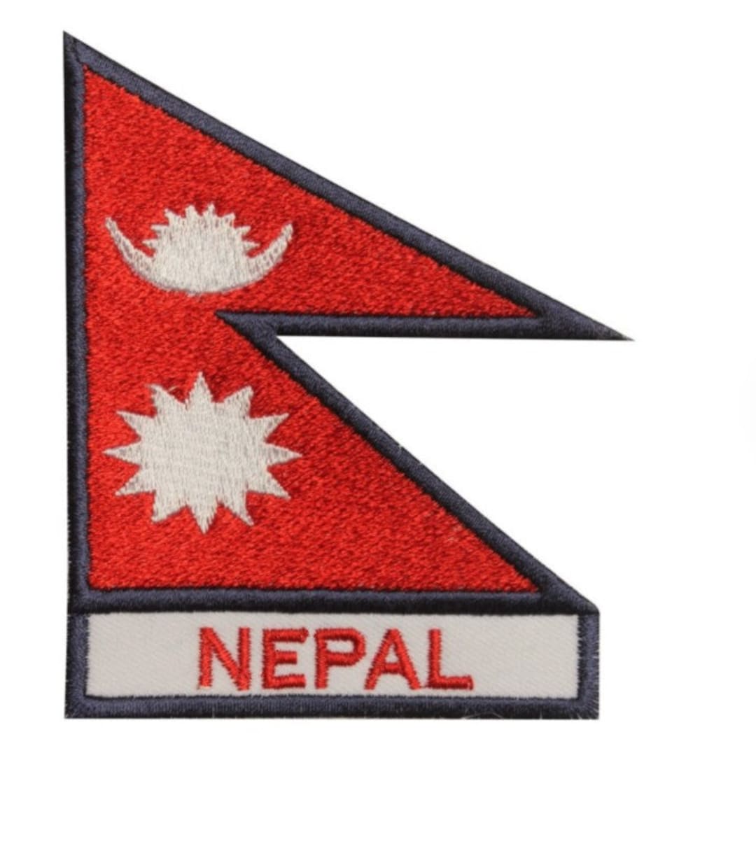 Nepal Flag Patch (3.5 Inch) Embroidered Iron-on Badge Mountain Trek ...