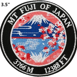 Mount Fuji of Japan Patch (3.5 Inch) Embroidered Iron or Sew-on Badge ...