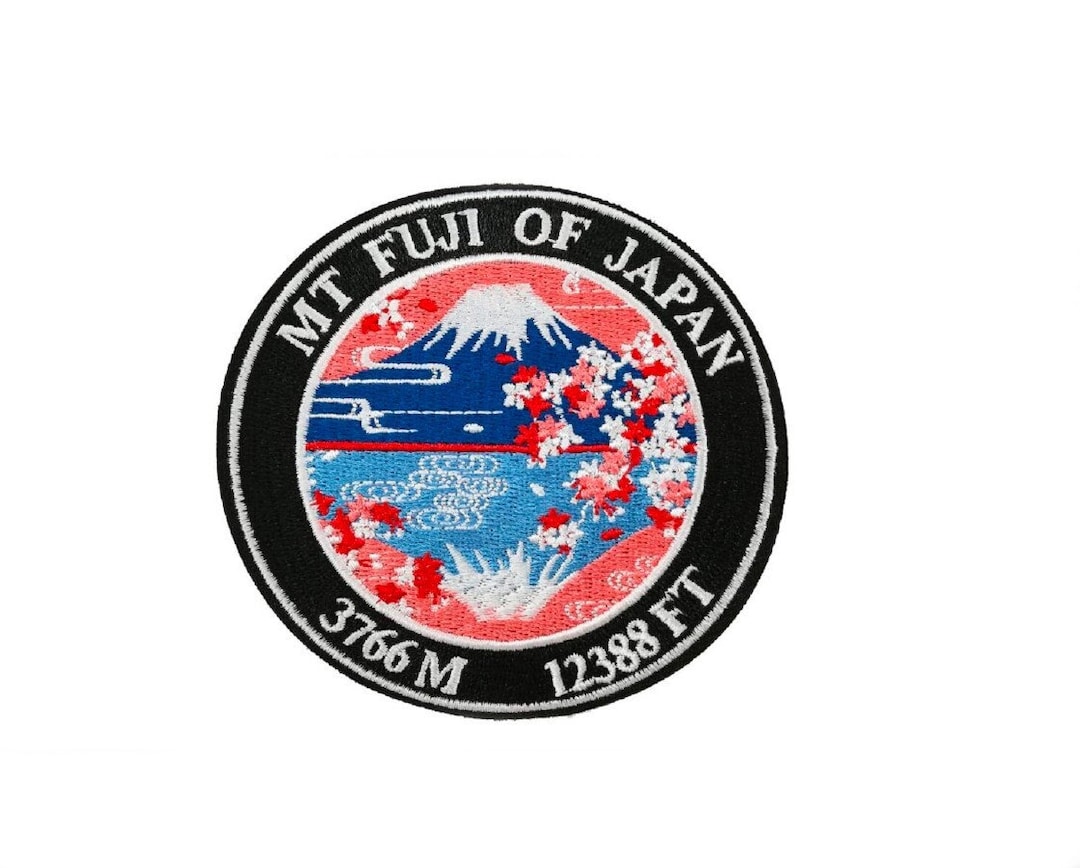 Mount Fuji of Japan Patch 3.5 Inch Embroidered Iron or Sew-on Badge ...