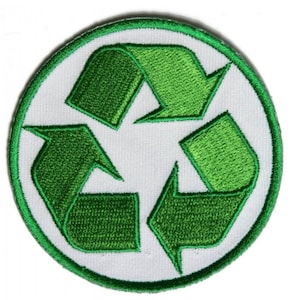 Recycle Patch (3 Inch) Embroidered Iron-on or Sew-on Badge Recycling ...