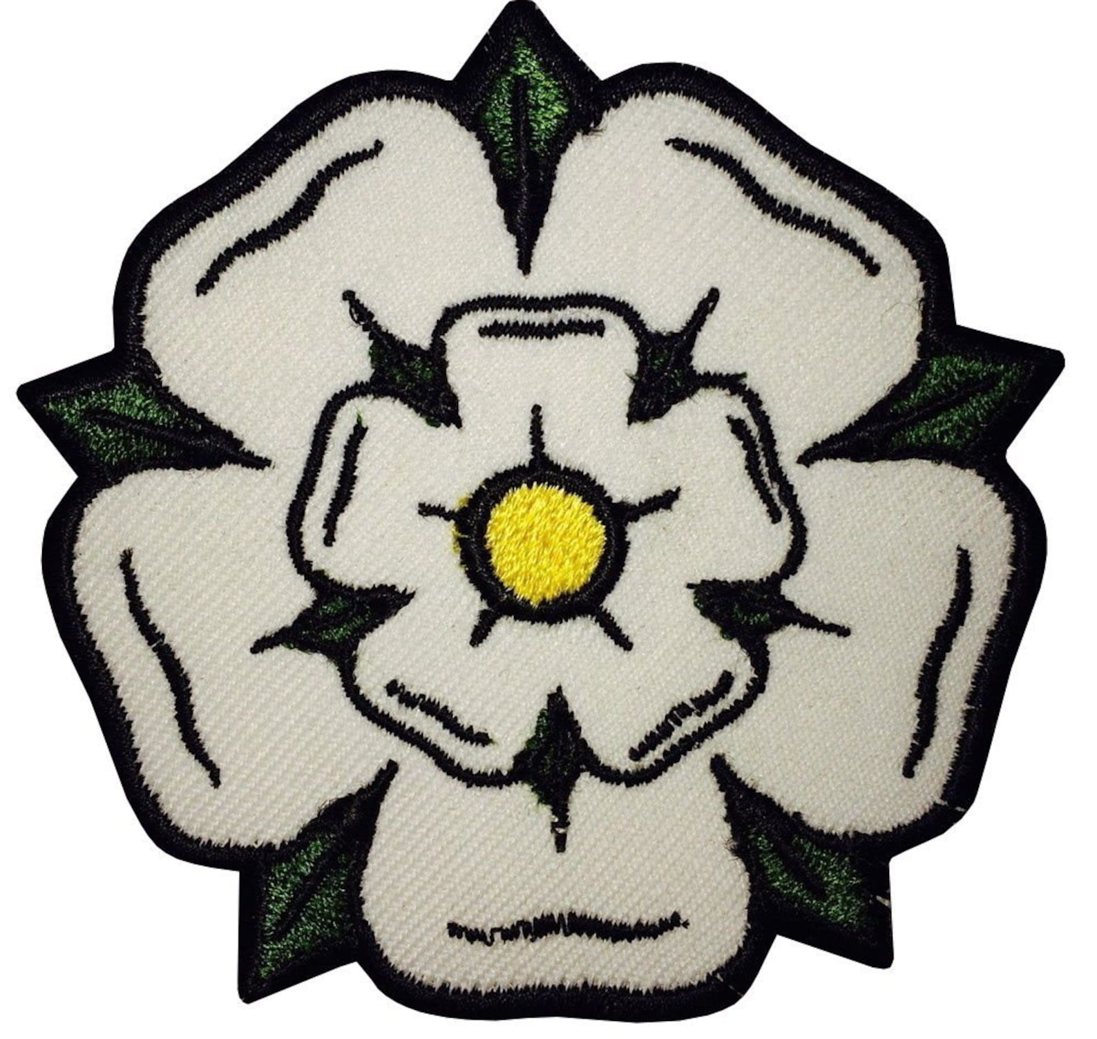 Yorkshire White Rose Patch 3 Inch Embroidered Iron-on or | Etsy