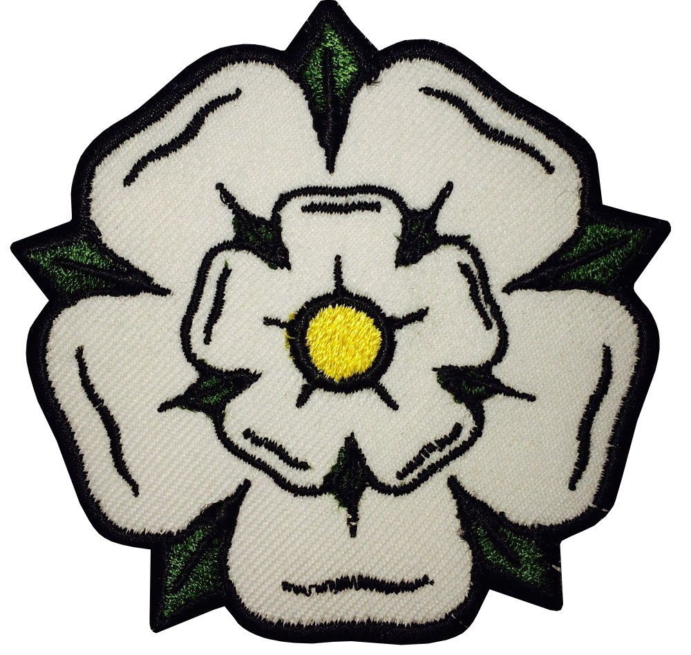Yorkshire White Rose Patch 3 Inch Embroidered Iron-on or - Etsy