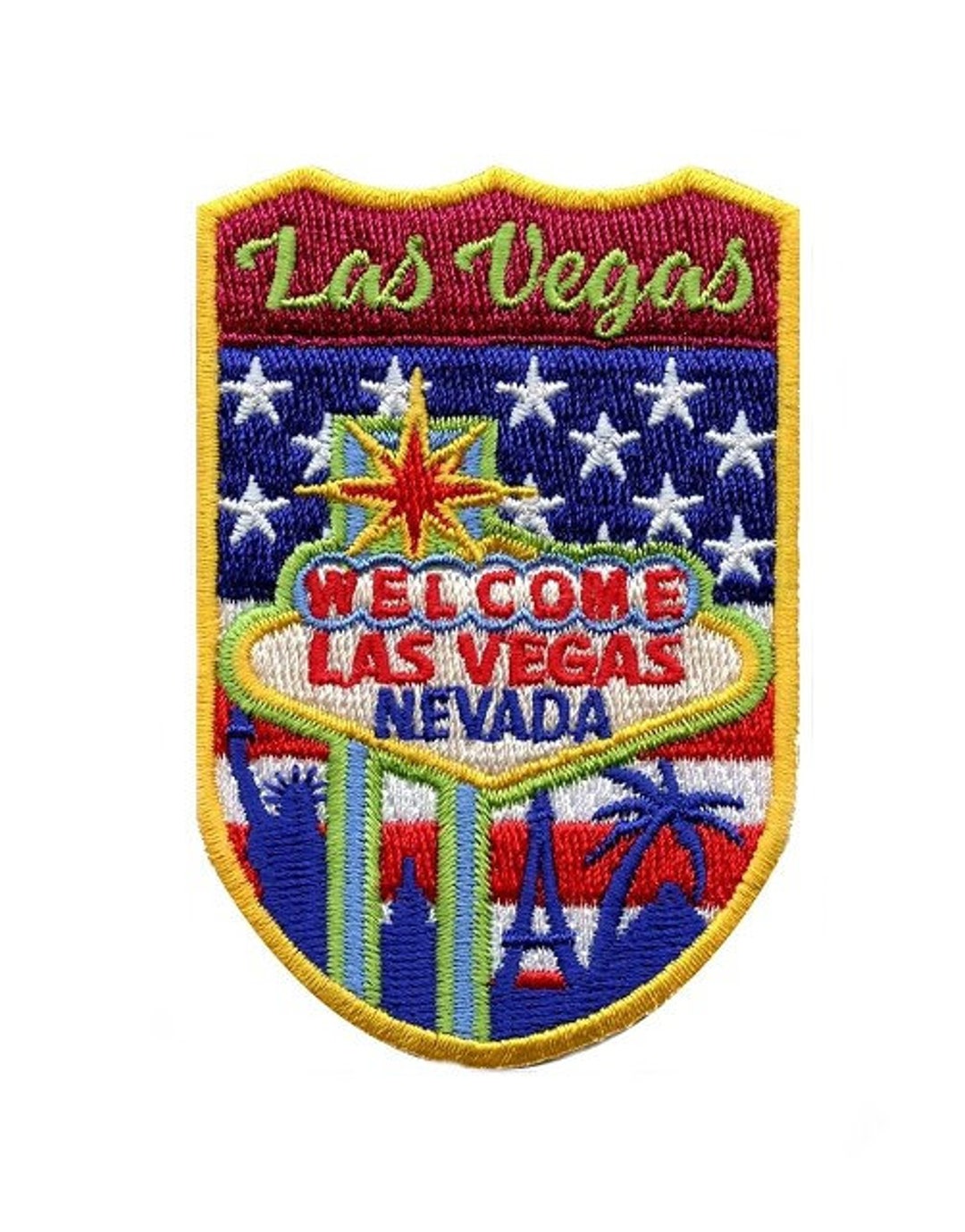 Las Vegas Nevada Shield Patch (3 Inch) Iron-on Badge Travel America USA ...