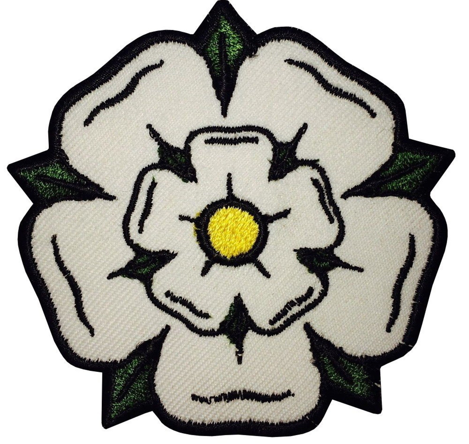 Yorkshire White Rose Patch 3 Inch Embroidered Iron-on or - Etsy