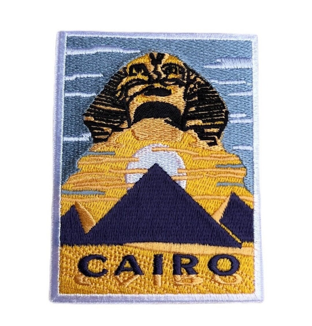Cairo Egypt Patch (3.5 Inch) Iron-on / Sew-on Badge Travel Souvenir Sphinx Giza Pyramids Emblem ...