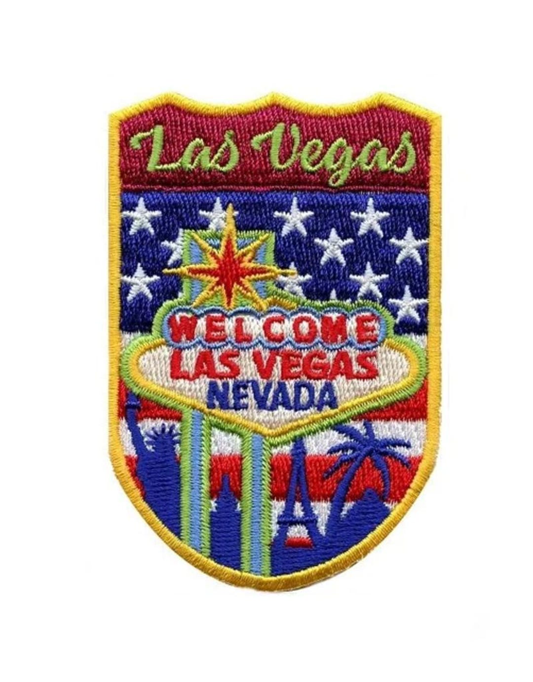 Las Vegas Nevada Shield Patch (3 Inch) Iron-on Badge Travel America USA ...