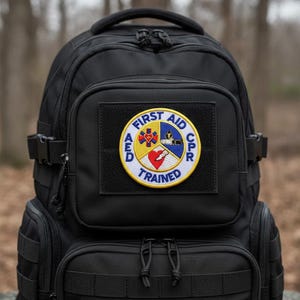 First Aid AED CPR Trained Patch, Embroidered Iron-on / Sew-on Badge (3 ...