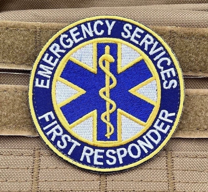 Emergency First Responder Patch 3 Inch Embroidered Velkro - Etsy