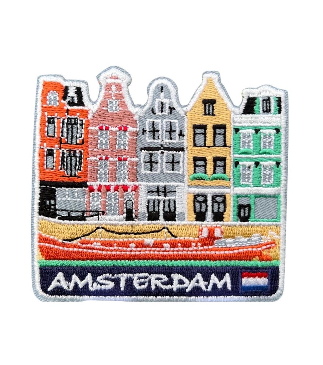 Amsterdam Embroidered Patch, Holland Travel Souvenir (3 Inch) - Etsy
