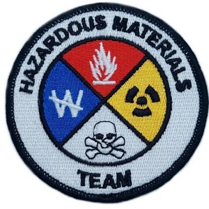 Hazardous Materials Team Patch (3 Inch) Iron/sew-on OR Hook + Loop ...