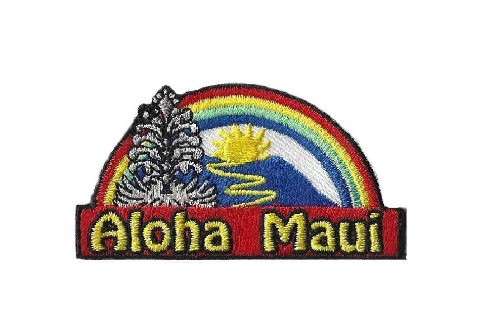 Aloha Maui Patch (3 Inch) Iron-on or Sew-on Badge Island of Hawaii ...