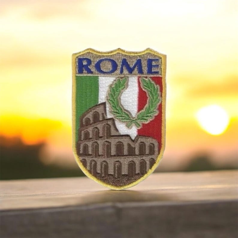 Rome Italy Patch (3 Inch) Iron or Sew-on Badge Travel Europe Appliqué ...