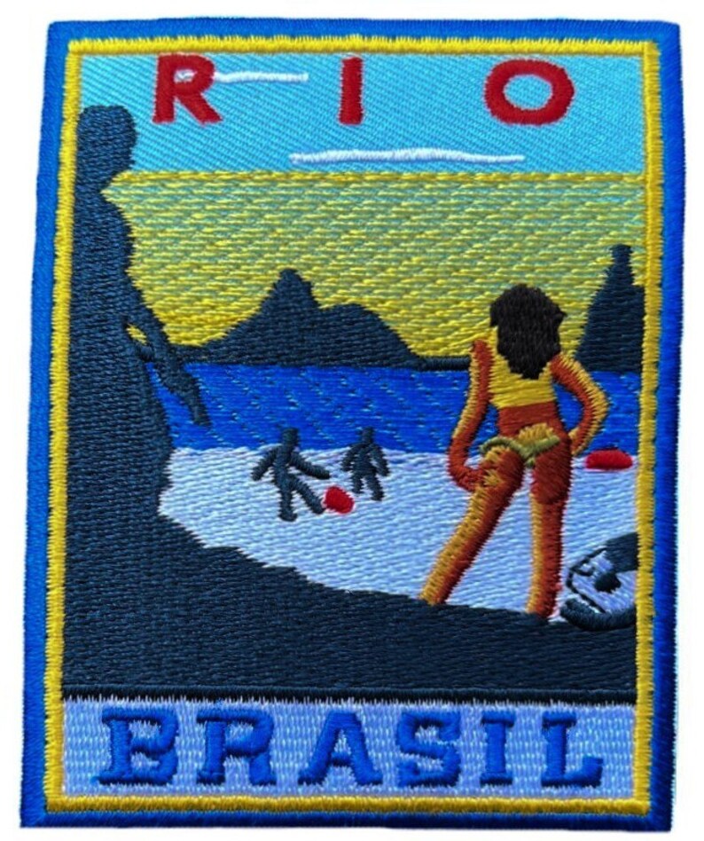 Rio Brasil Patch (3.5 Inch) Embroidered Iron-on / Sew-on Badge Travel ...