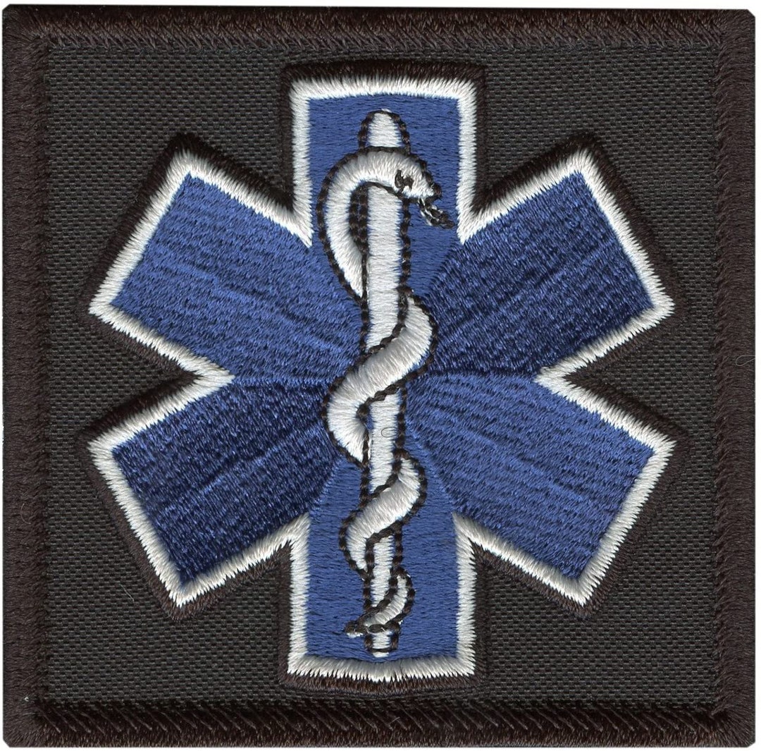 EMS EMT Star of Life Patch (3 Inch) Embroidered (hook + Loop) First Aid ...