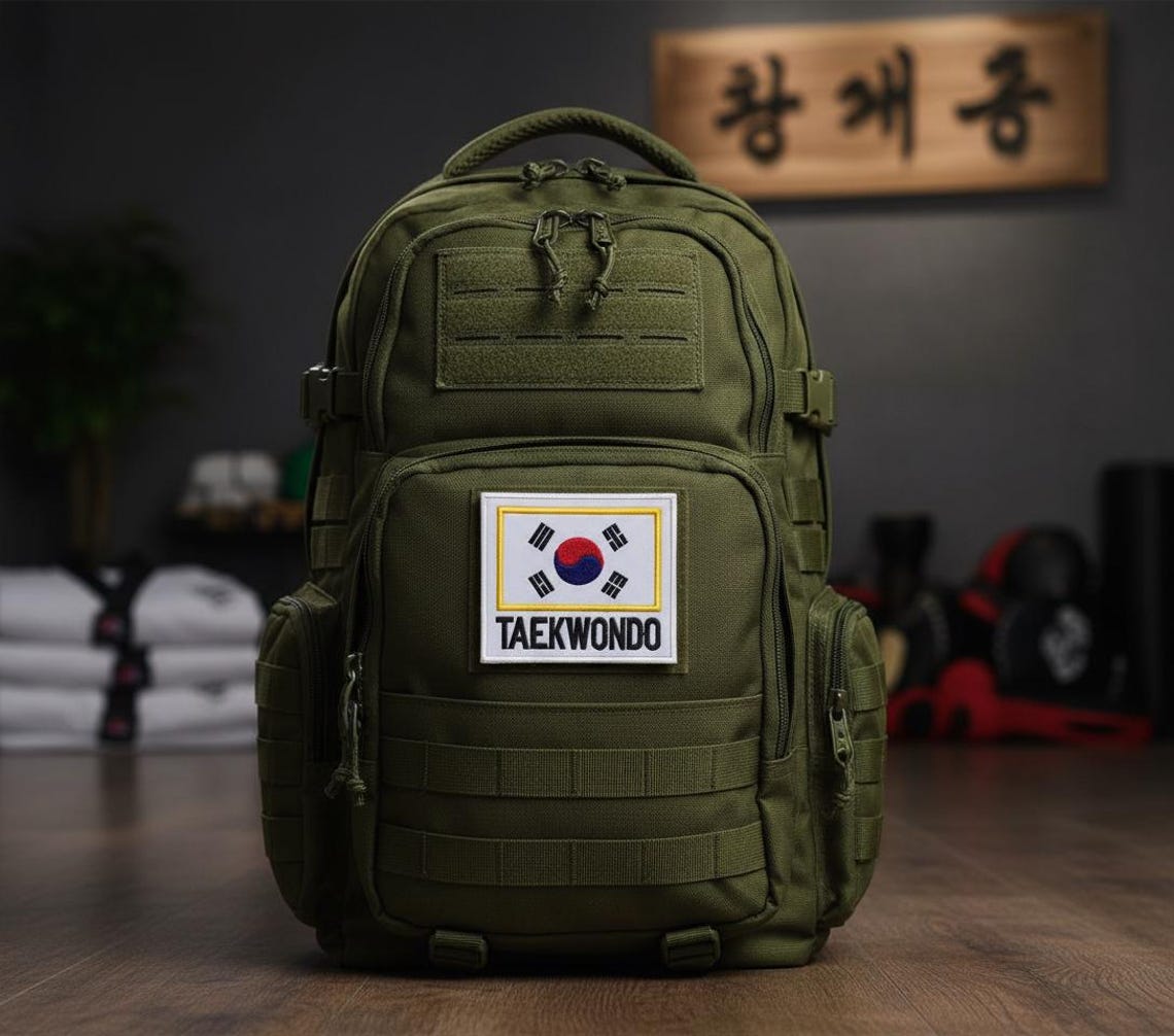 Taekwondo Patch (3.5 Inch) Embroidered Iron/sew-on Badge Kimono Gi ...