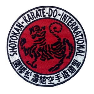 Shotokan Karate Do International Patch (3.5 Inch) Iron/sew-on Badge Red Tiger Kimono Gi Japanese ...