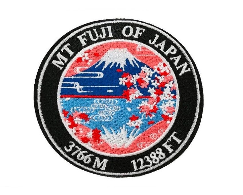 Mount Fuji of Japan Patch (3.5 Inch) Embroidered Iron or Sew-on Badge ...