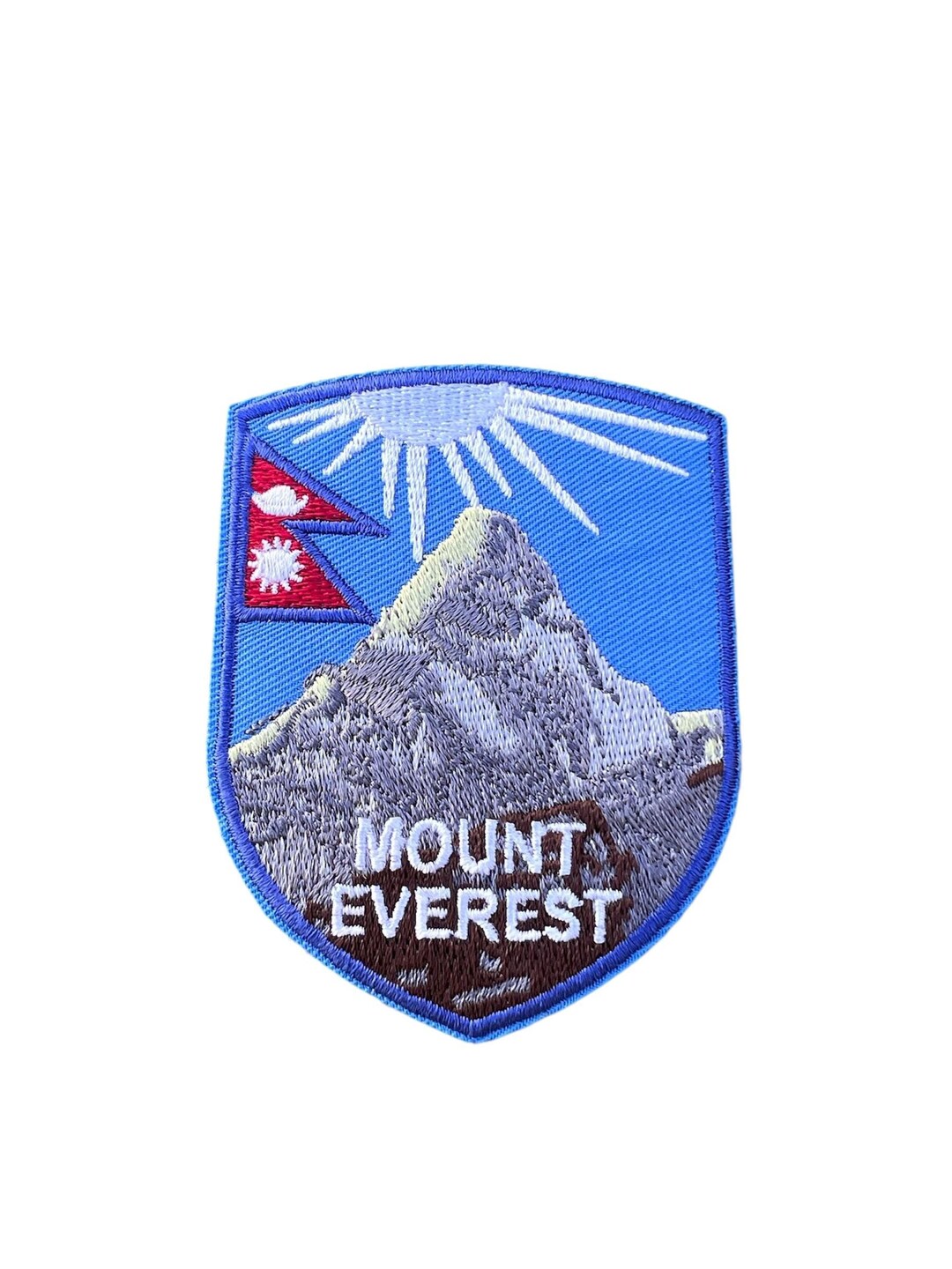 Mount Everest Patch (3 Inch) Embroidered Iron-on or Sew-on Badge Travel ...