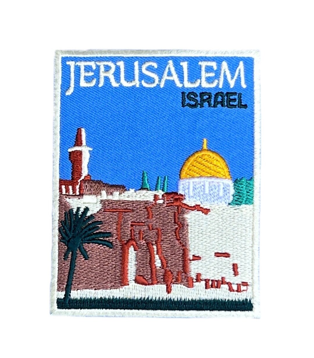 Jerusalem Israel Patch (3.5 Inch) Embroidered Iron-on / Sew-on Badge ...