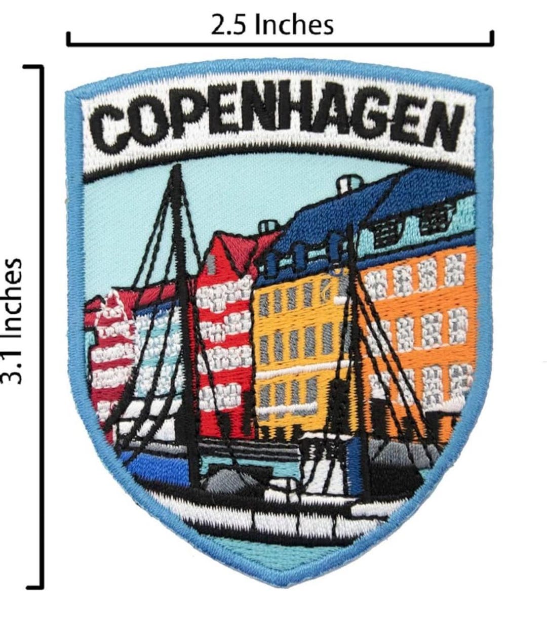 Copenhagen Denmark Patch (3 Inch) Iron-on/sew-on Badge Travel Europe ...