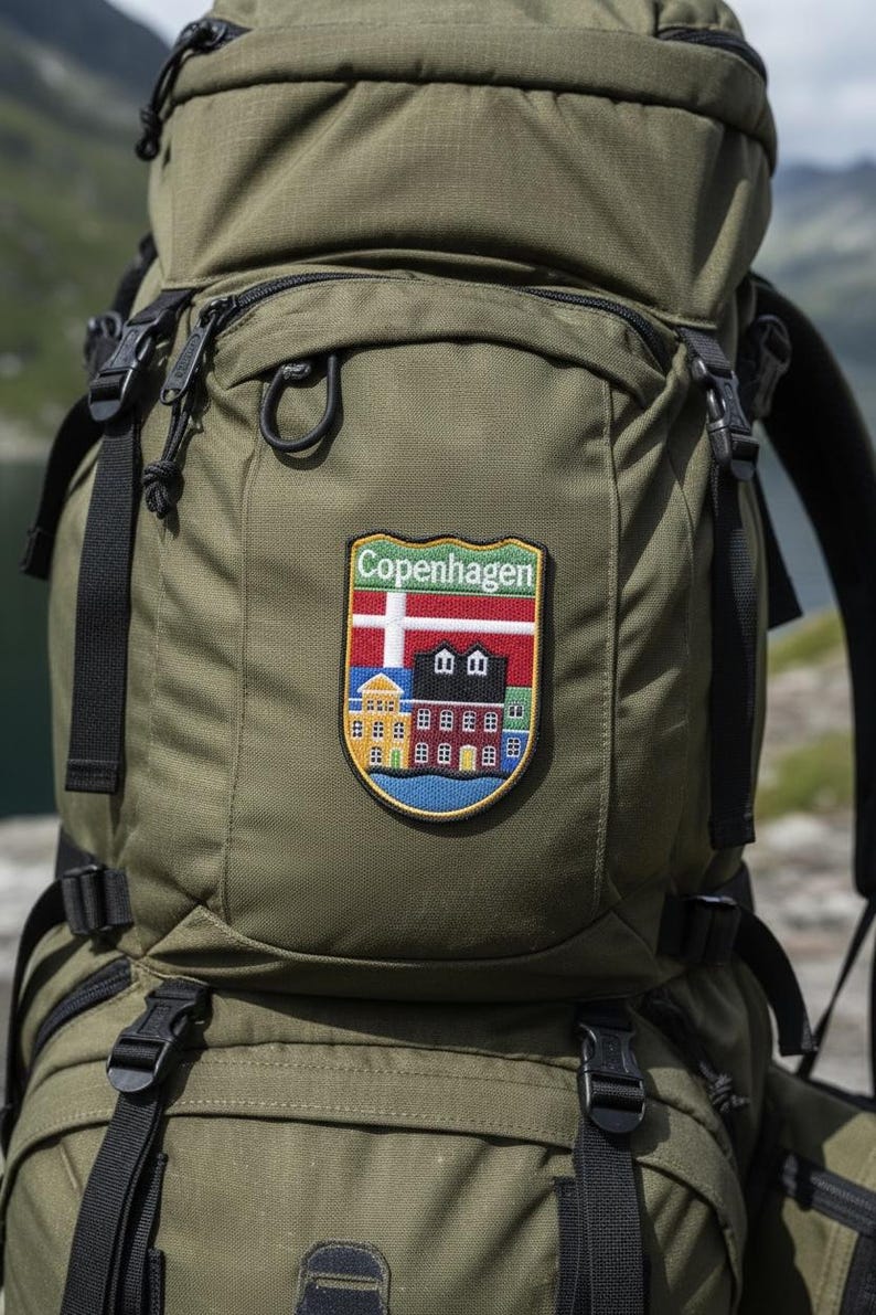 Copenhagen Denmark Patch (3 Inch) Iron or Sew-on Badge Travel Europe ...