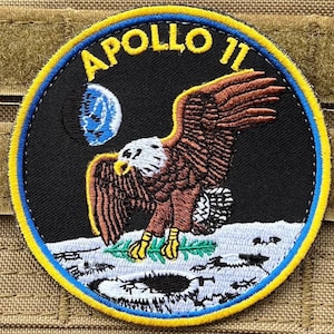 Apollo 11 Patch (3.5 Inch) Embroidered (hook + Loop) Velkro Badge ...
