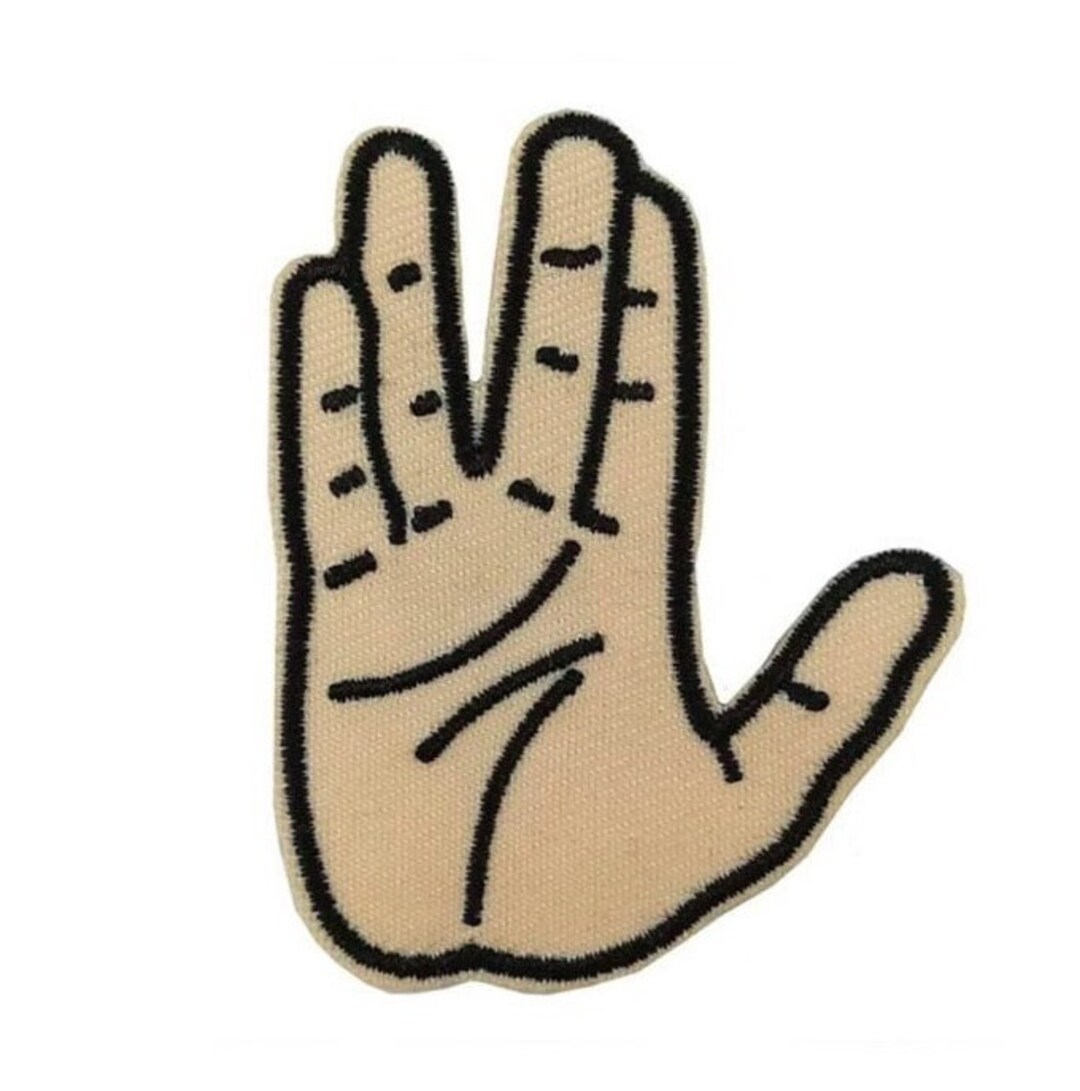 Spock Vulcan Salute Patch 2.5 Inch Embroidered Iron-on or Sew-on Badge ...