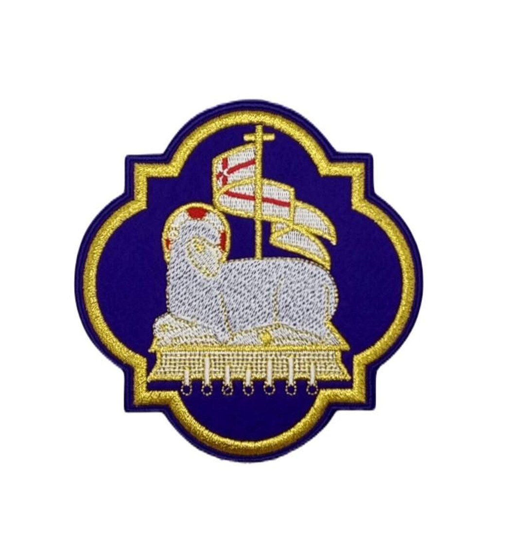 Lamb of God Patch (4.7 Inch) Purple Velvet Iron-on or Sew-on Badge ...