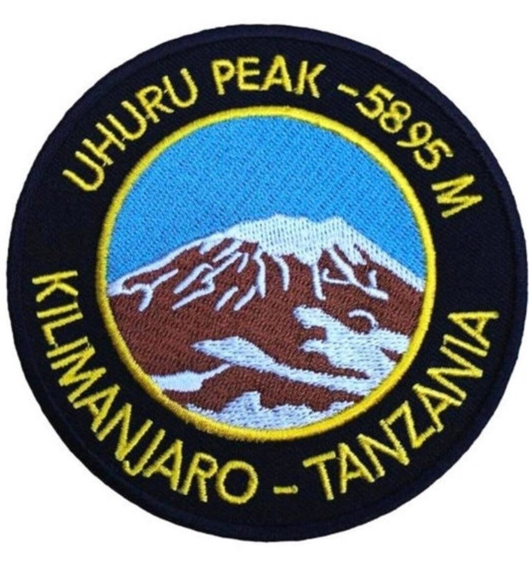 Mount Kilimanjaro Patch (3.5 Inch) Uhuru Peak Tanzania Iron or Sew-on ...