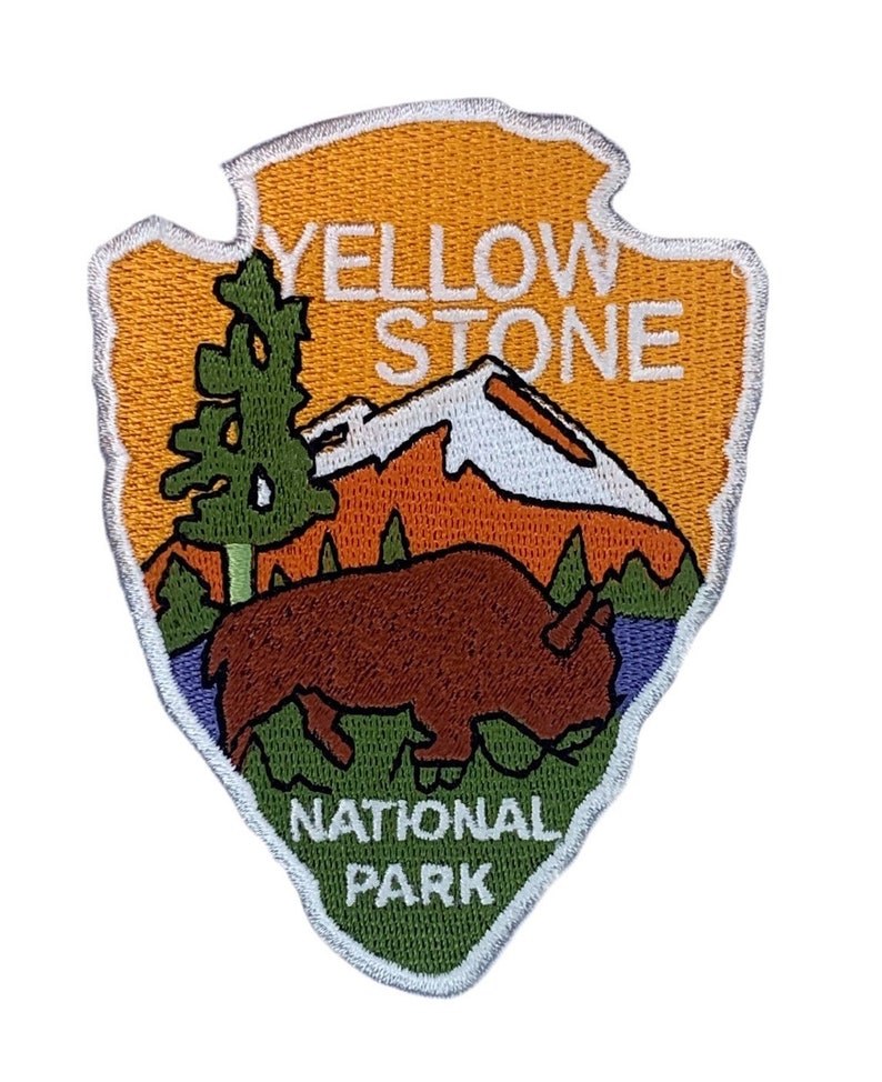 Yellowstone National Park Patch, Embroidered Iron-on Badge (3.5 Inch ...