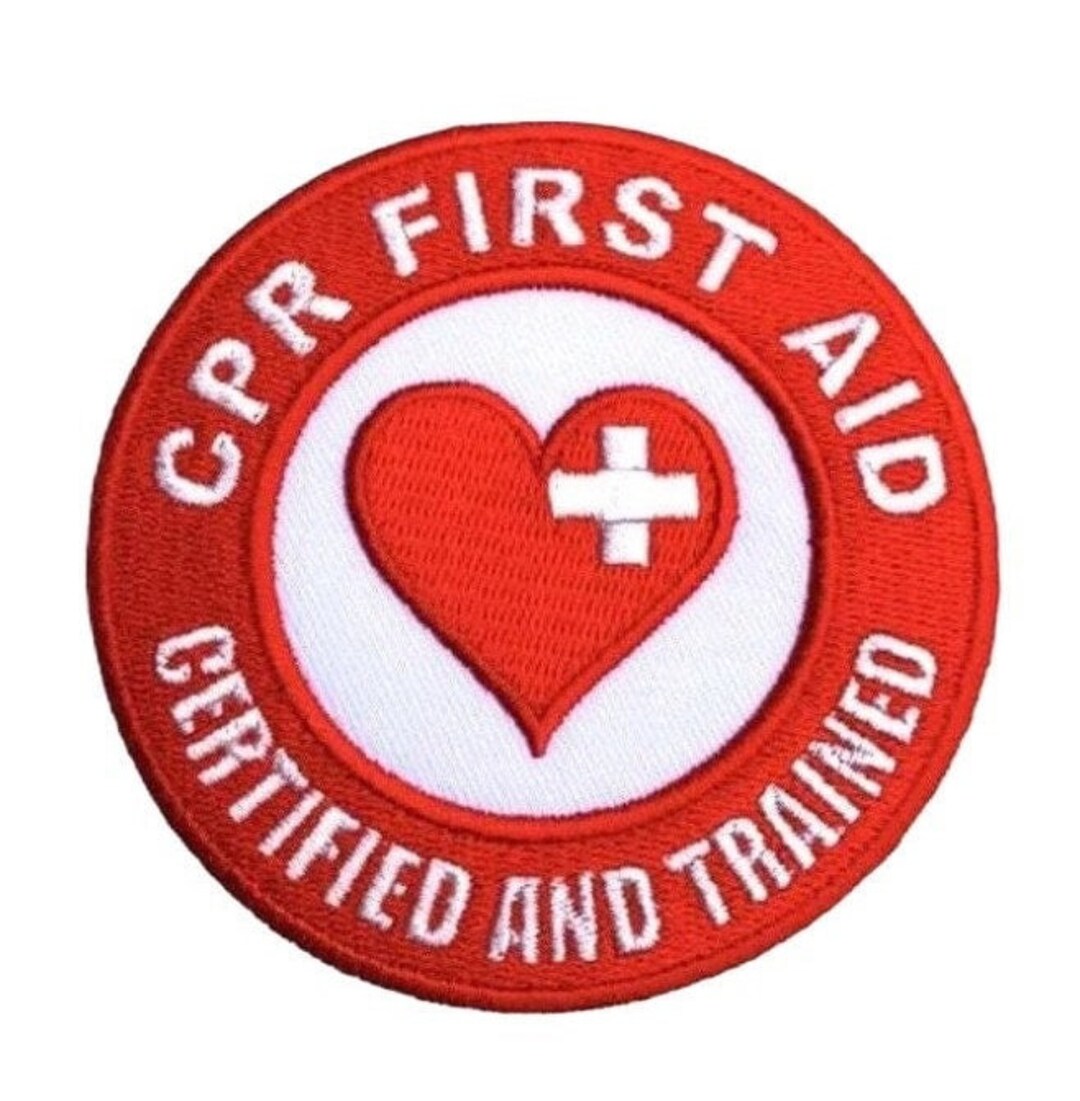 CPR First Aid Patch (3 Inch) Red + White Embroidered Iron-on/sew-on ...