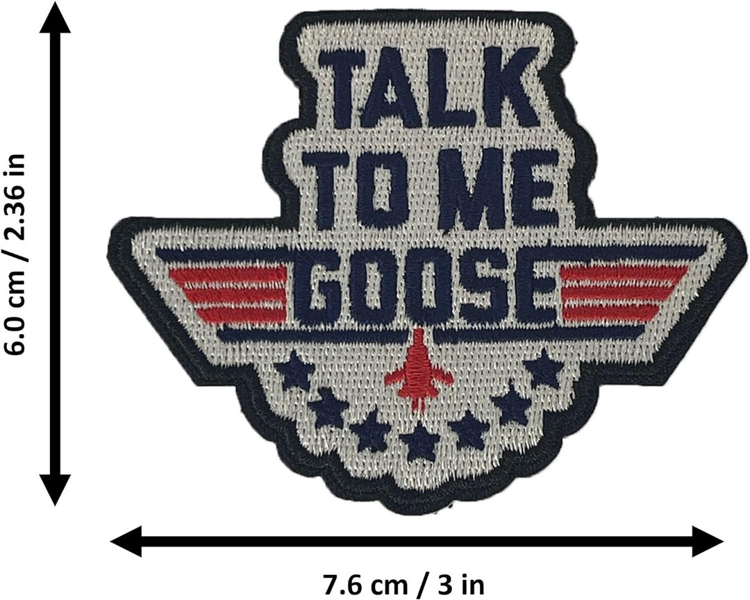 Talk to Me Goose Patch (3 Inch) Iron-on/sew-on Badge Fighter Jet Flight ...