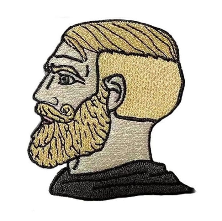 Chad Yes Meme Patch (3 Inch) Embroidery Badge Funny Meme Emblem Perfect ...