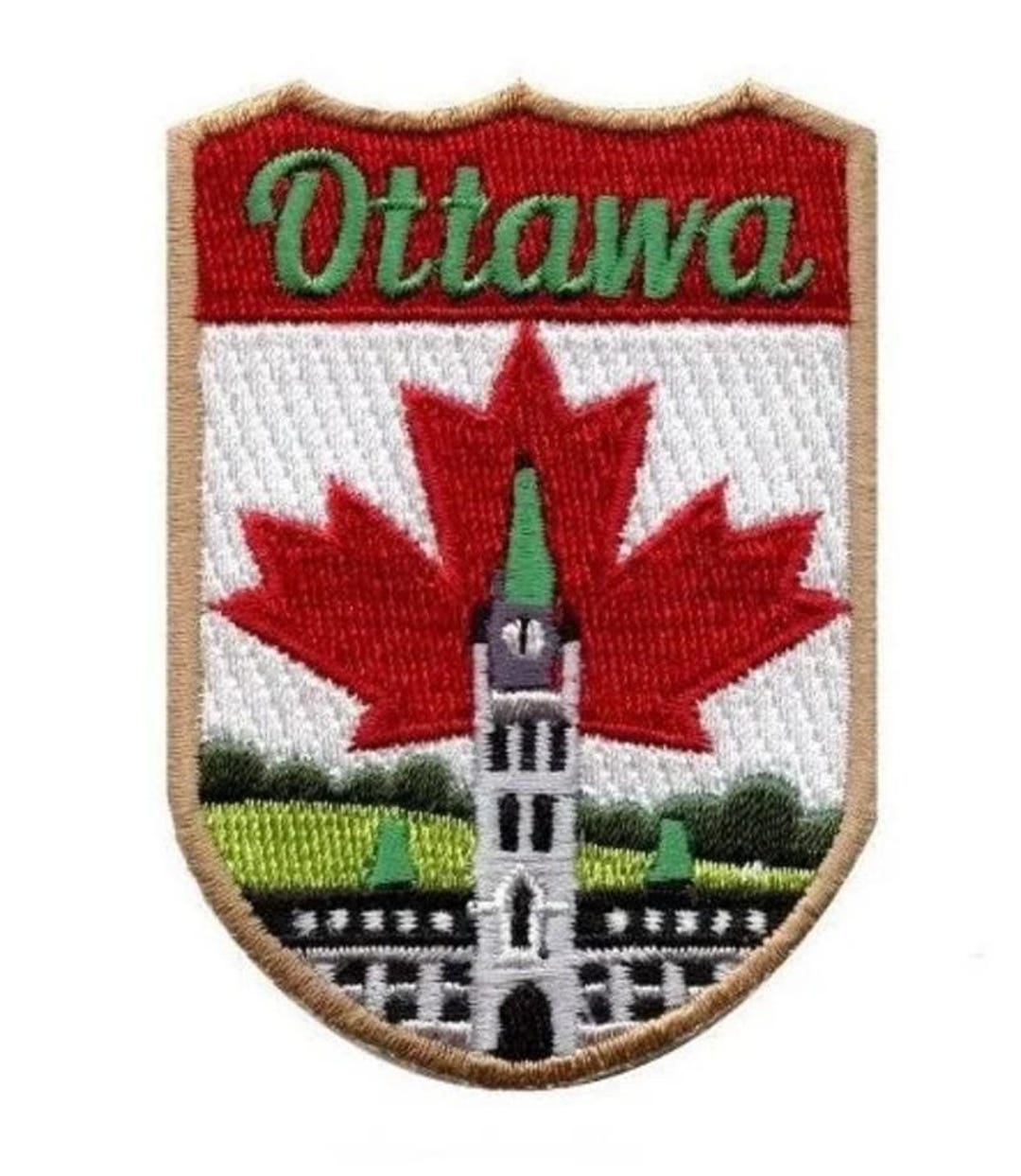 Ottawa Shield Patch (3 Inch) Iron-on Badge Travel Canada Souvenir ...