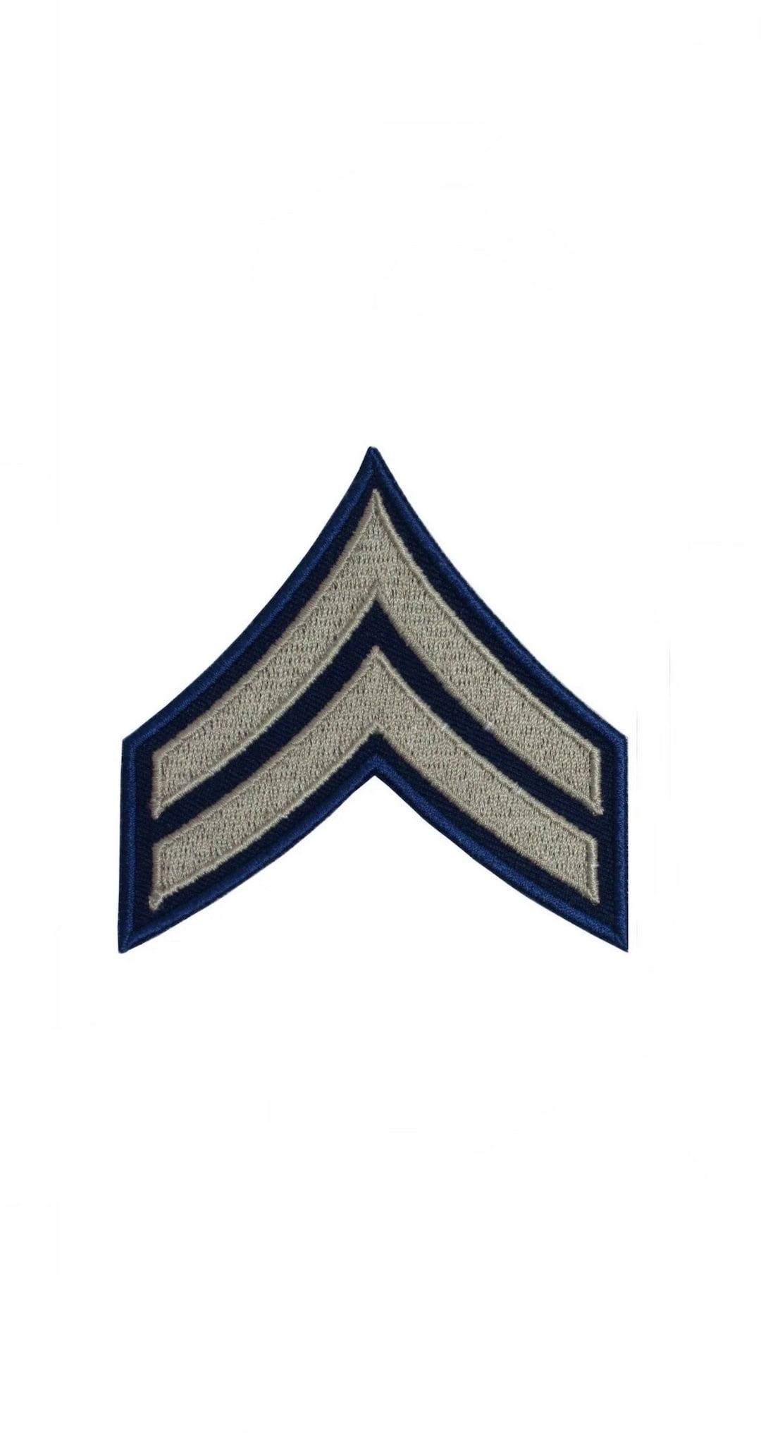 Corporal Rank Patch 4.3 Inch American Khaki Stripes Iron-on or Sew-on ...