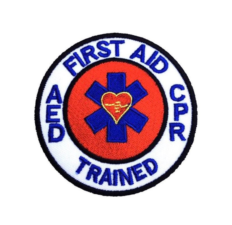 First Aid CPR AED Trained Patch 3 Inch Iron or Sew-on Badge - Etsy