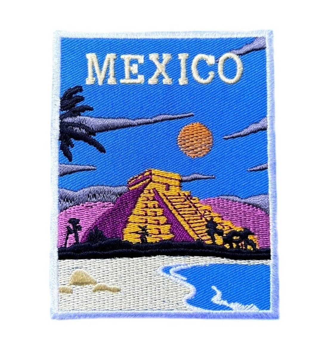 Mexico Patch (3.5 Inch) Iron-on/sew-on Badge El Castillo Mayan Temple ...