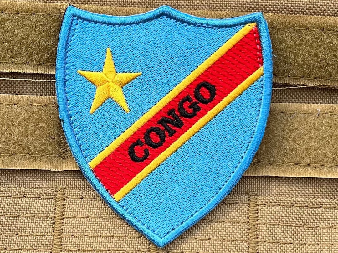 Congo Flag Patch (3 Inch) Embroidered National Badge (hook + Loop ...