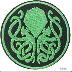 The Call of Cthulhu R'lyeh H.P. Lovecraft Patch (3 Inch) Iron/sew-on Badge Horror Monster Emblem ...