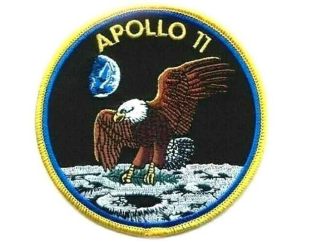 Apollo 11 Mission Patch (3.5 Inch) Embroidered Iron-on / Sew-on Badge ...