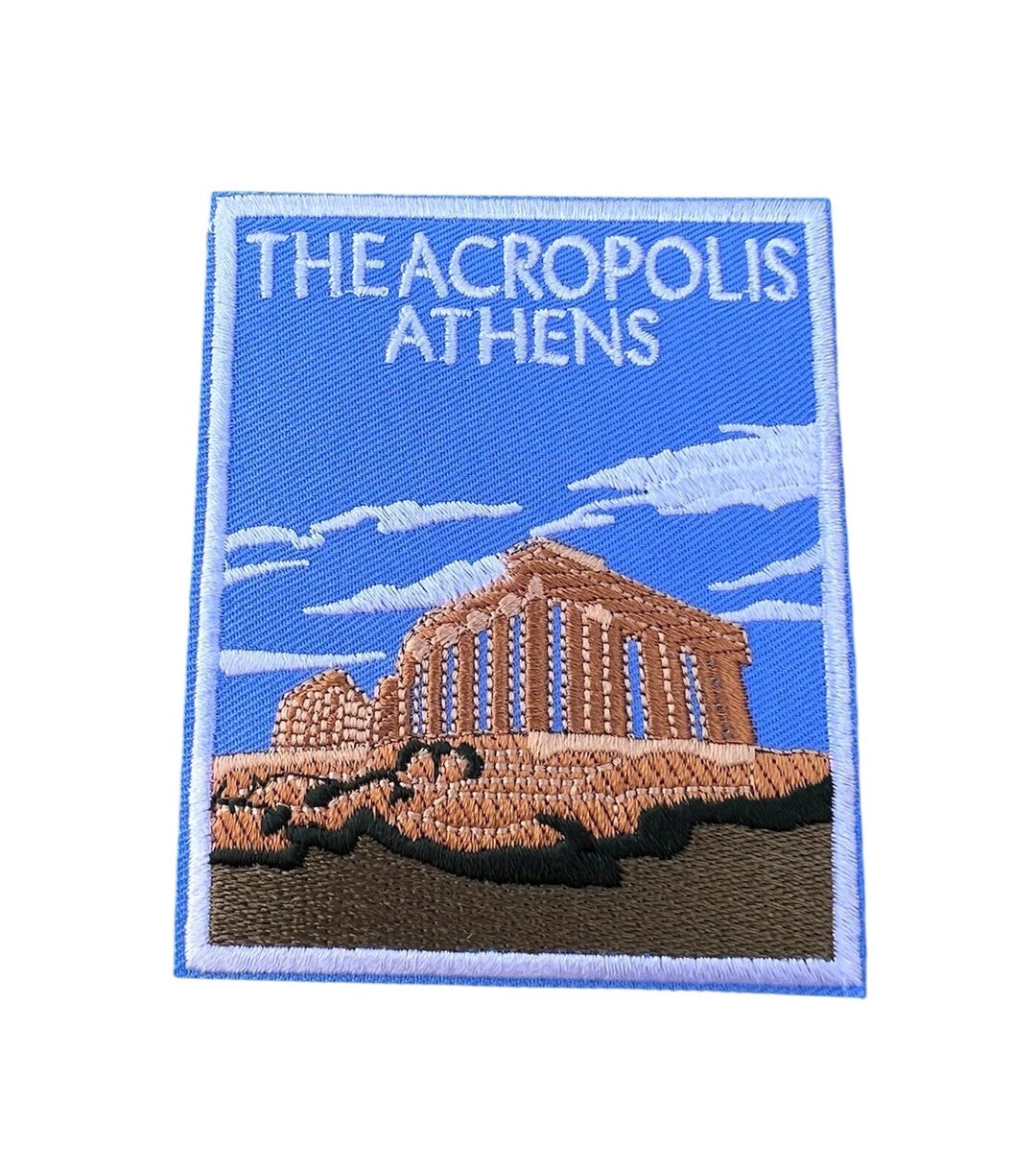 The Acropolis Greece Patch (3.5 Inch) Embroidered Iron-on/sew-on Badge ...