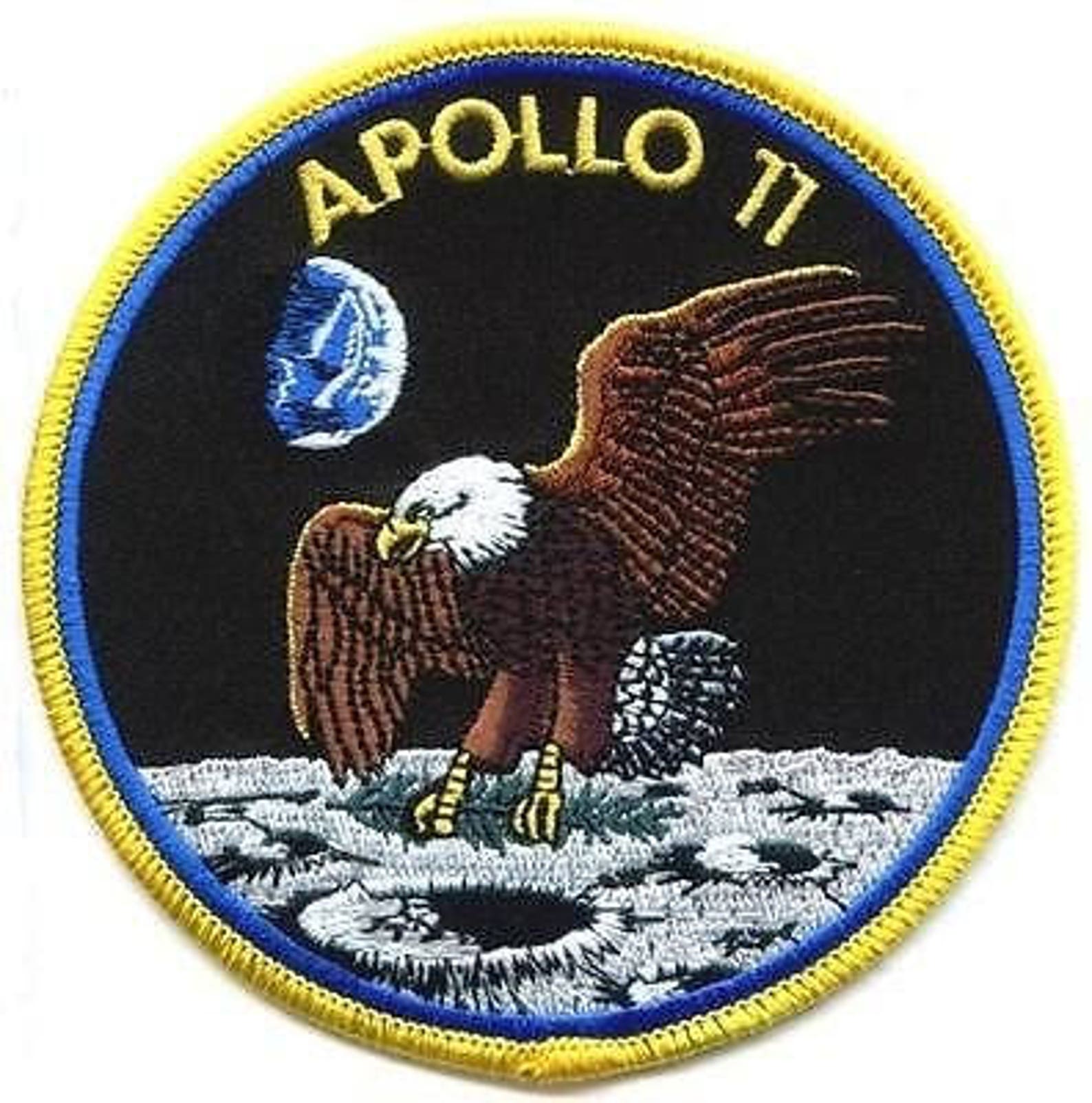 NASA Apollo 11 Patch 3.5 Inch Embroidered Iron or Sew on | Etsy