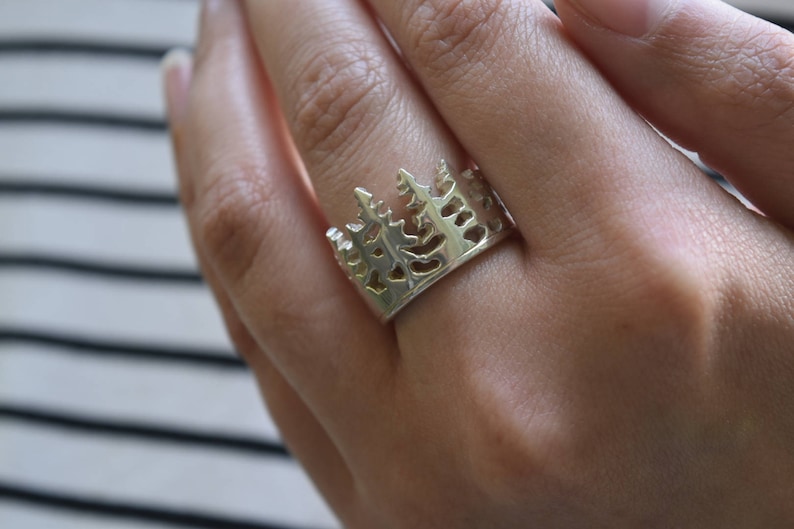 The Forest Ring Tree Ring Nature Ring Fashion Ring Unique - Etsy