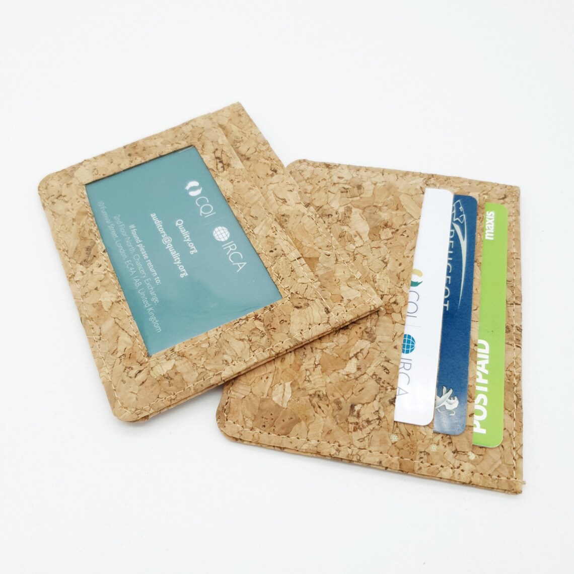 Cork Simple Card Holder Handmade Eco-Friendly & Sustainable | Etsy