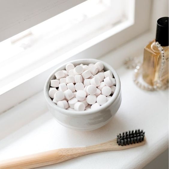 Organic Toothpaste Tablet 2 Jars X 25g Minty Fresh Zero-waste ...