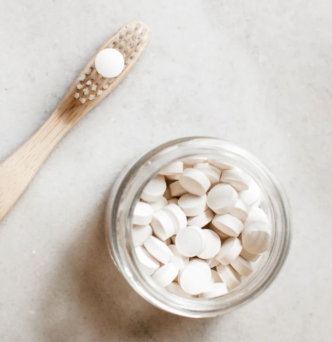 Organic Toothpaste Tablet 2 Jars X 25g Minty Fresh Zero-waste ...