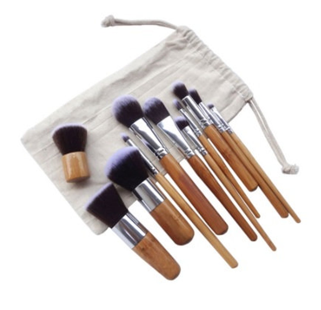 Bamboo Makeup Brushes Set 11pcs Concealer Kit Eyeshadow Powder Make up ...