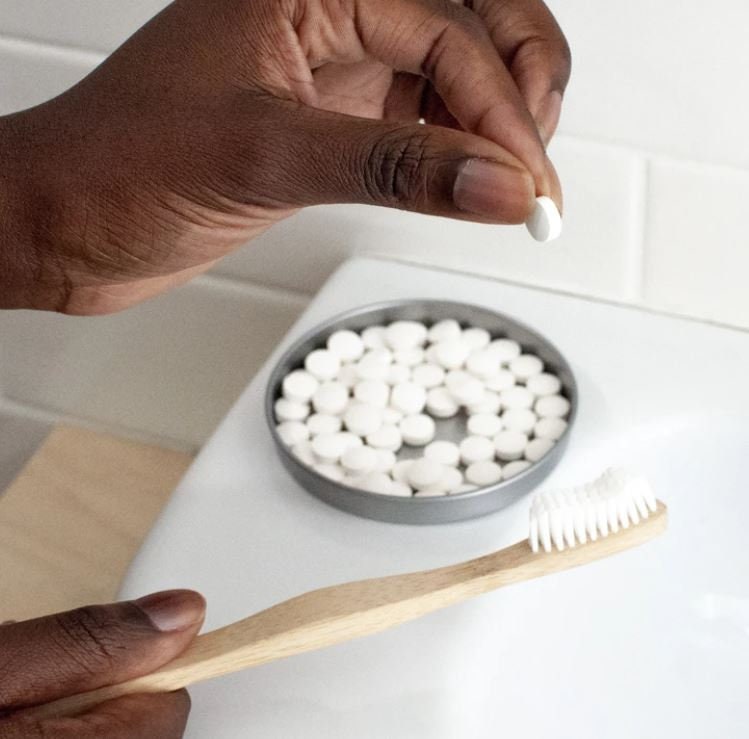 Organic Toothpaste Tablet 2 Jars X 25g Minty Fresh Zero-waste ...