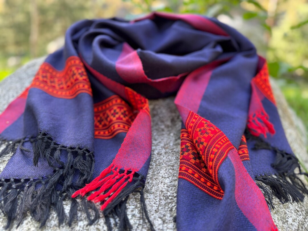 Beautiful Purple Wool Scarf for Men /women, Unisex Shawl, Men's Scarf ...